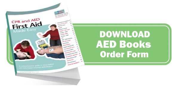 AED Book including CPR. An AED and CPR training course manual.